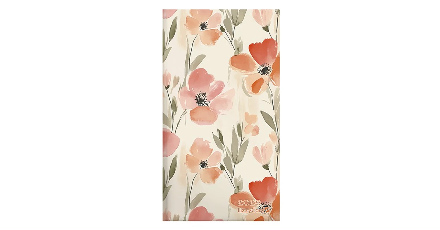 Zsebnaptár LIZZY CARD fekvő keménytáblás Watercolour 2026. - Lizzy card ...